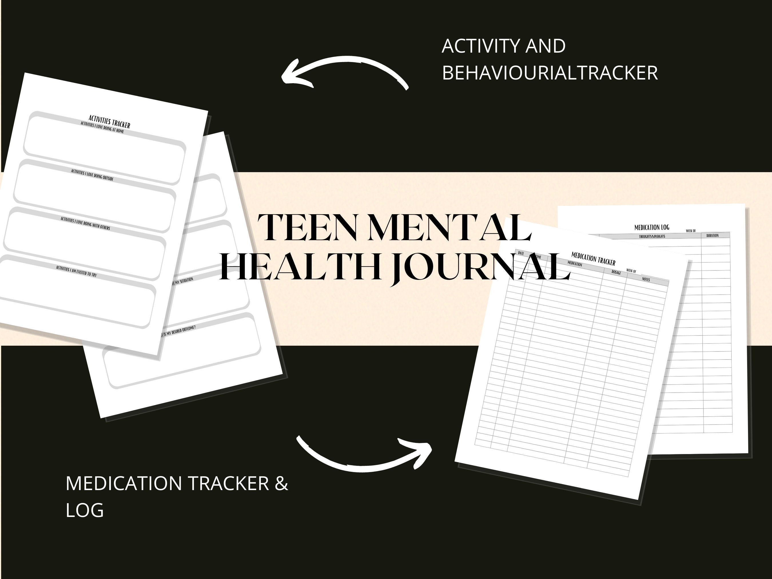 Teen Mental Health Journal, Teen Therapy Journal, Teen Coping Skills ...