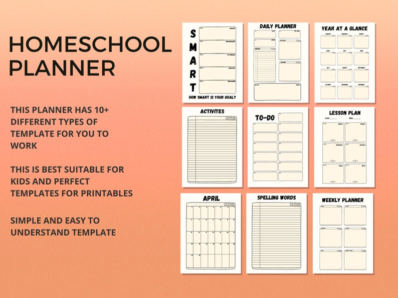 Digital Homeschool Planner, Printable Homeschool Planner, Best ...