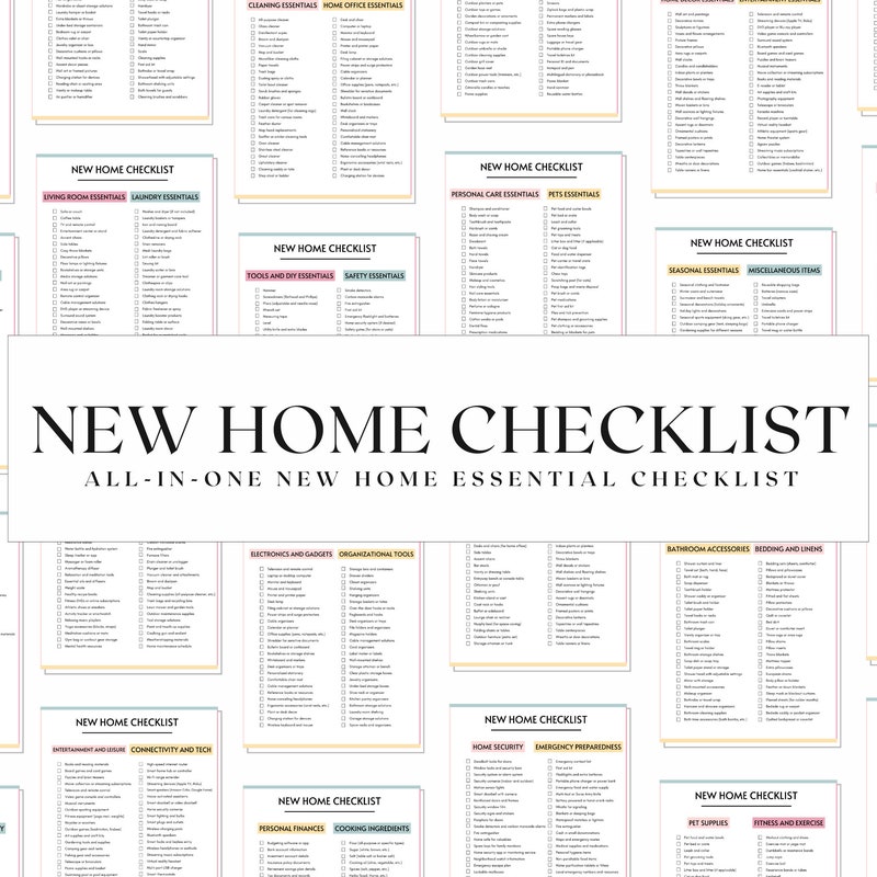 Selection List for New Home - Etsy UK