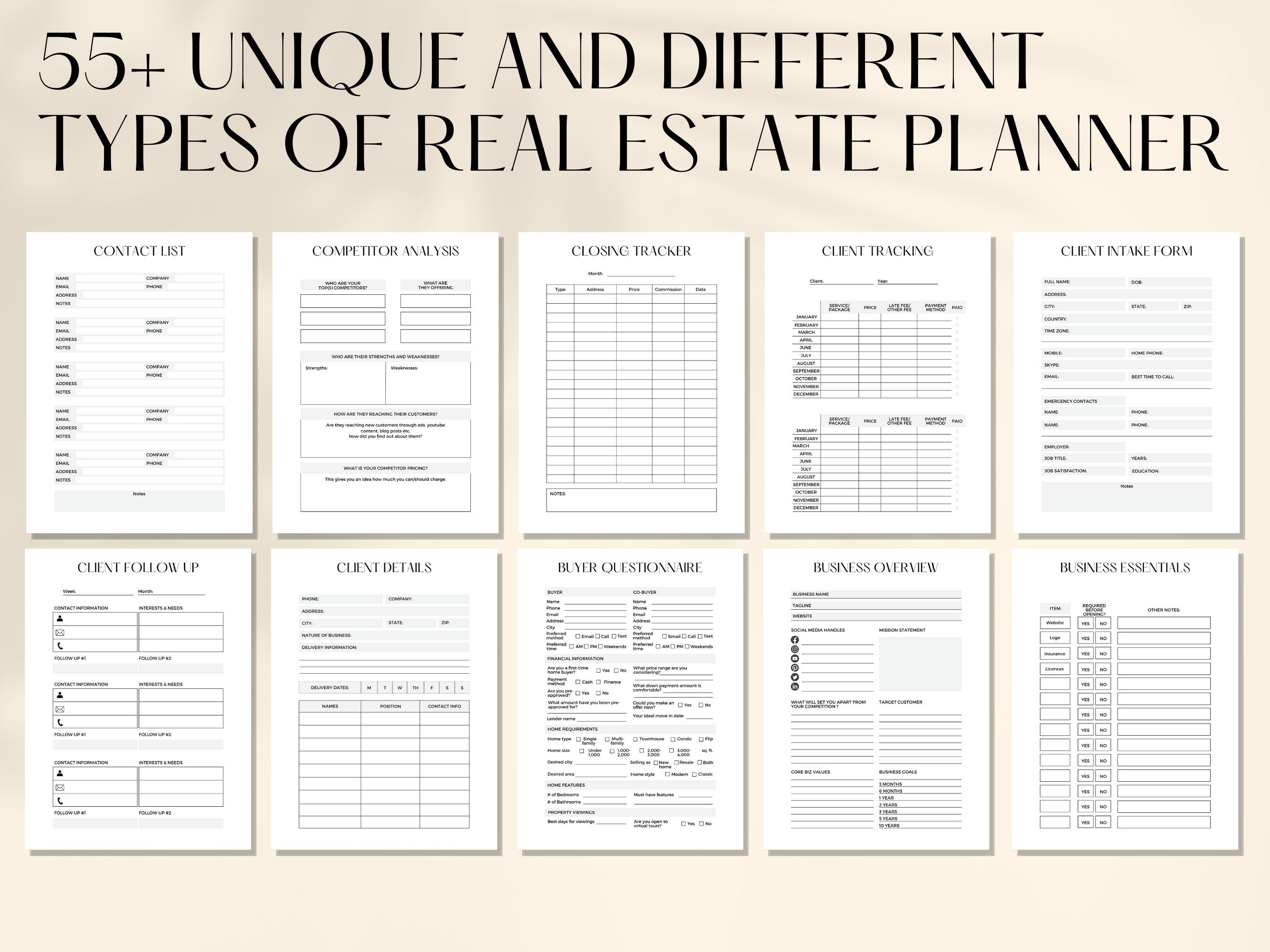 Real Estate Planner, Real Estate Business Planner, Real Estate Agent ...