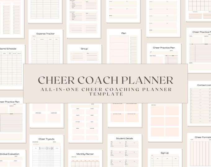 Cheerleading Printable, Cheer Fitness Planner, Workout Log, Fitness ...