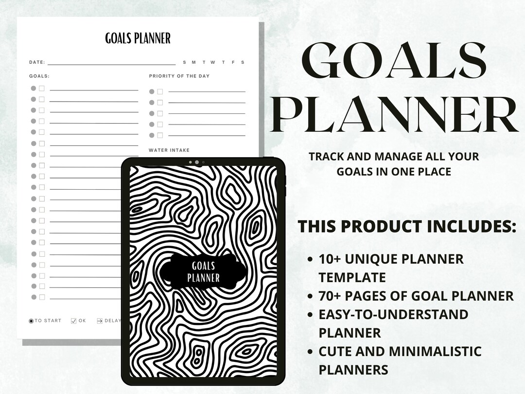 Goal Planner BUNDLE, 2023 Goals Tracker, SMART Goal Setting, Monthly ...