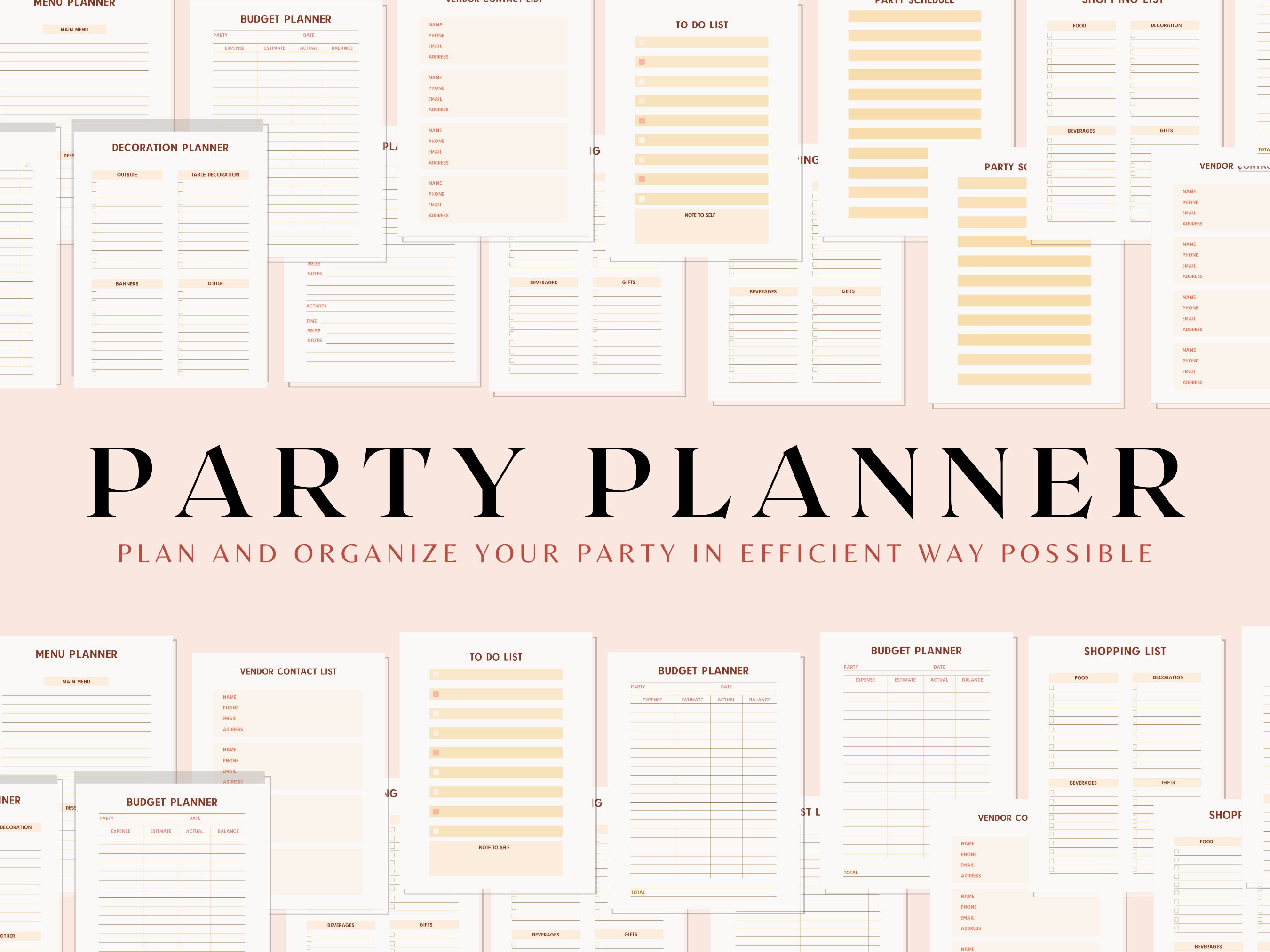 Printable Party Planner Checklist, the Perfect Party Planner, Party ...