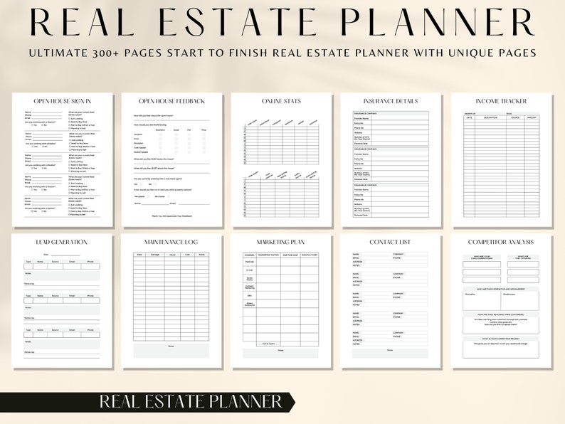 ULTIMATE Real Estate Planner, Real Estate Business Planner, Real Estate ...