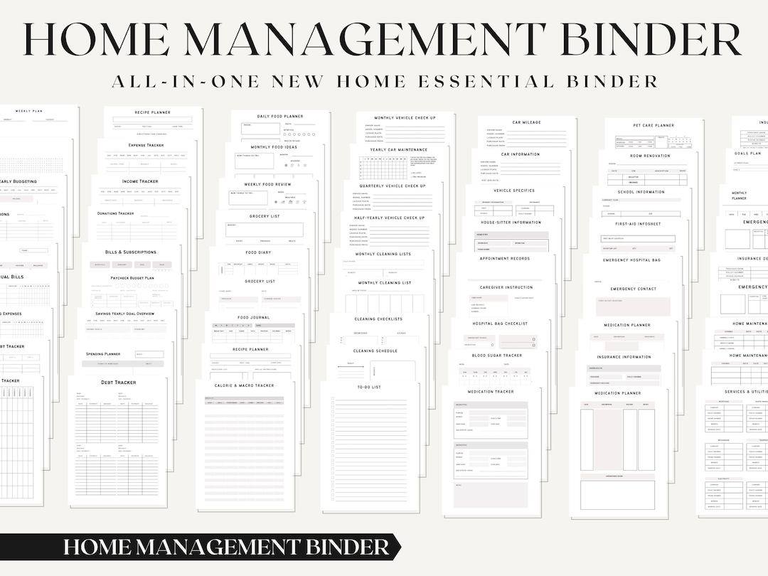 Ultimate Home Management Binder, Home Binder, Home Management Family ...