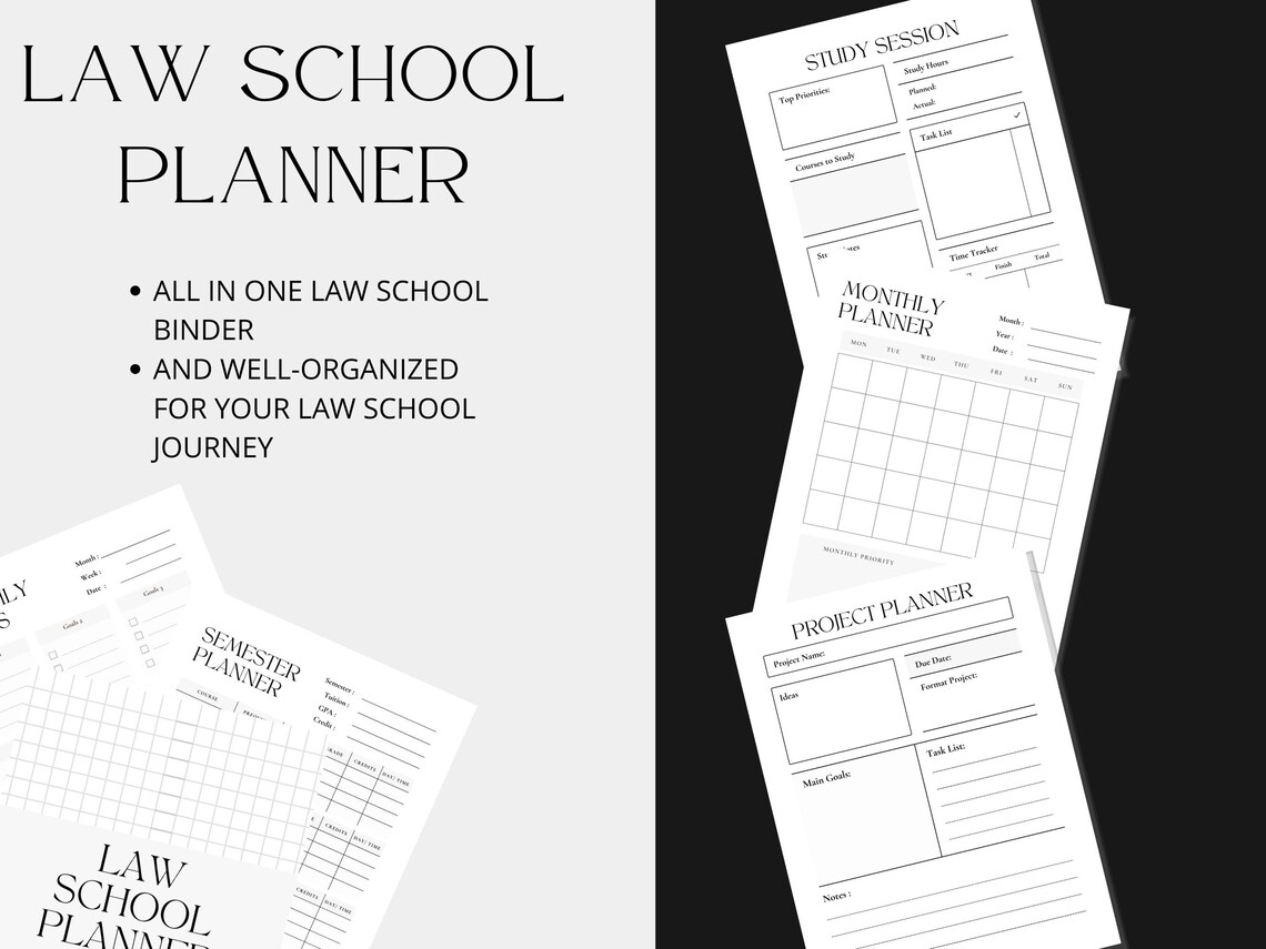 Law School Planner, Law Student Planner, Law School Notes, Law School ...