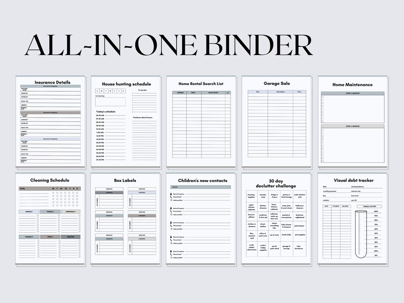 Moving Planner, Moving Checklist, Moving Binder, Moving Gift, Moving ...