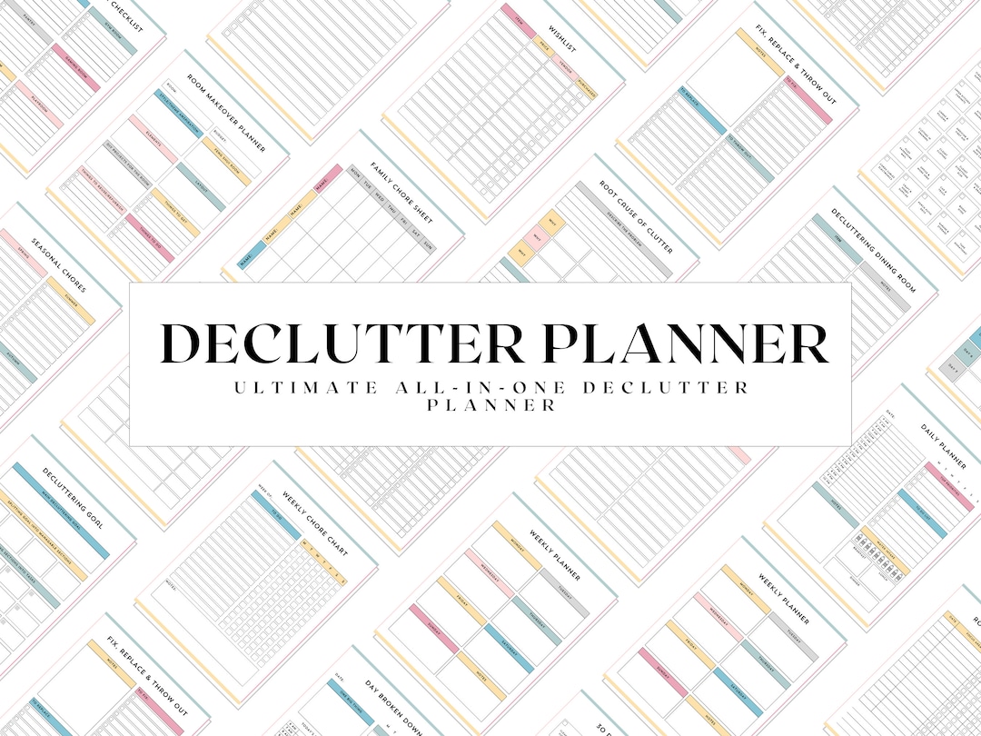 Declutter Planner, Declutter Workbook, ADHD Cleaning Bundle, Cleaning ...