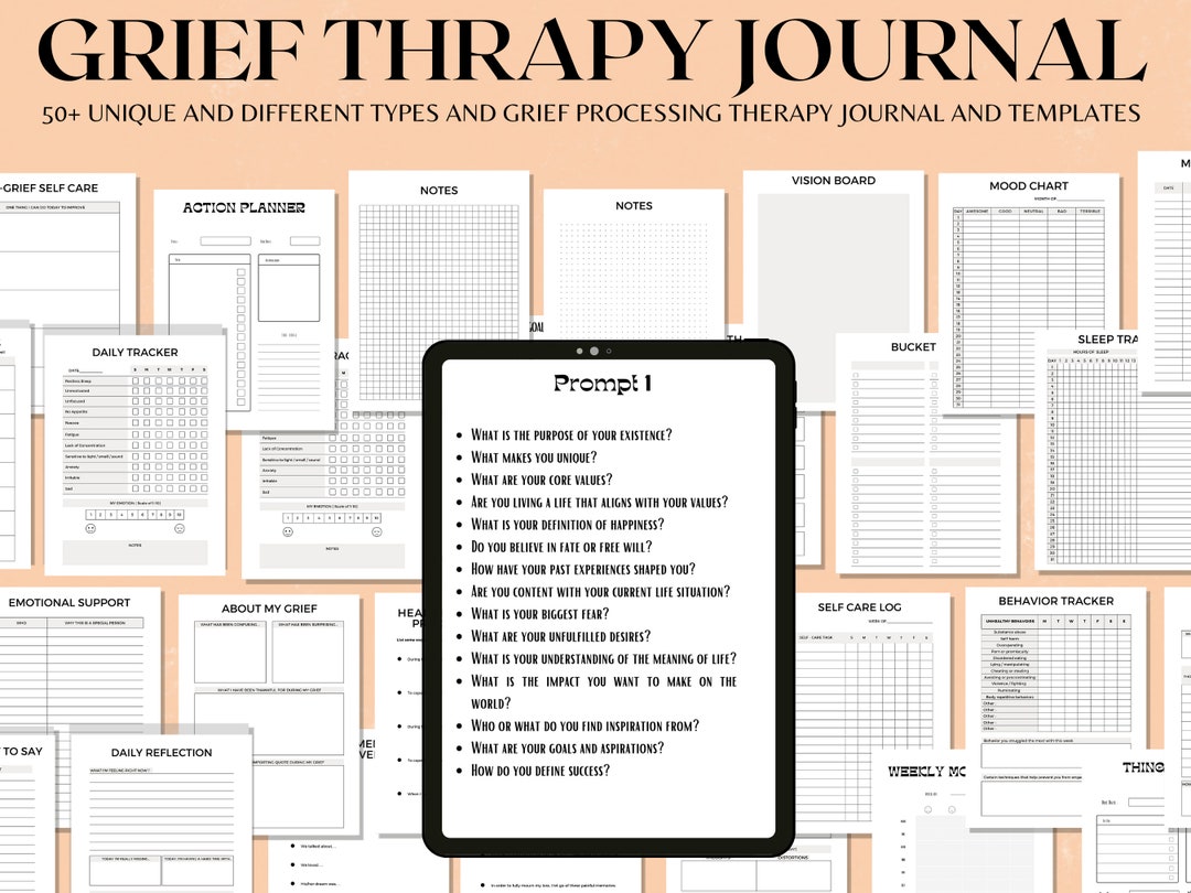 Grief Therapy Planner, Grief Planner, Grief Journal, Therapy Journal ...