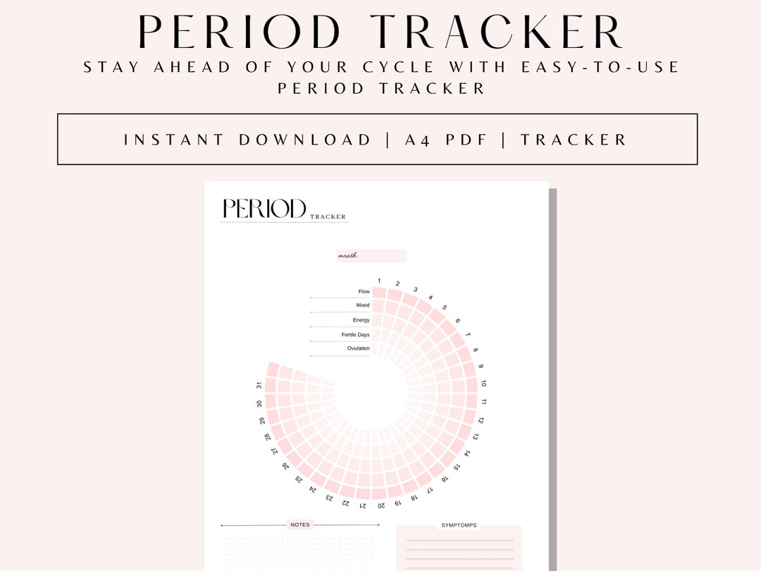 Period Tracker Printables, Ovulation Tracker, Fertility Planner, Period ...