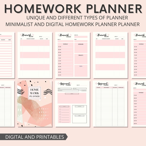 Homework Planner - Etsy