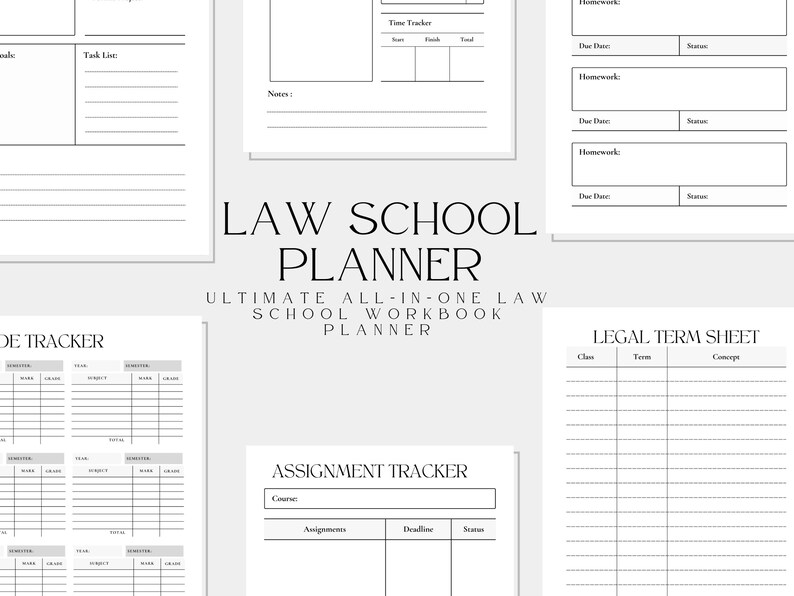 Law School Planner, Law Student Planner, Law School Notes, Law School ...