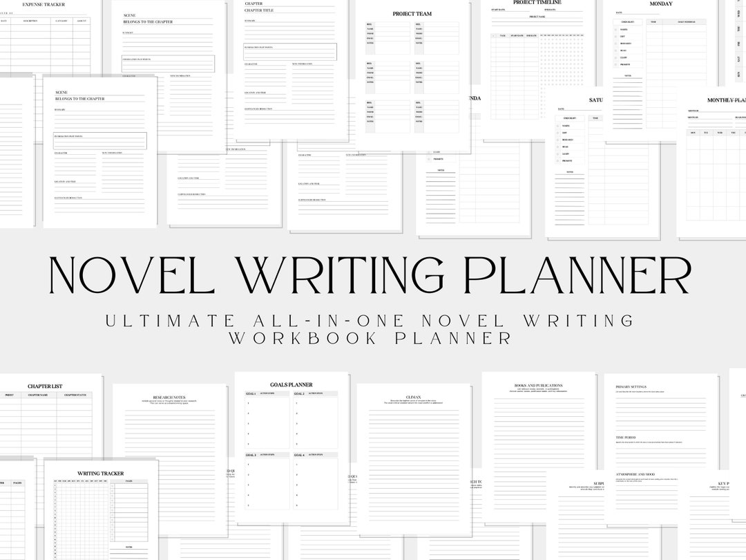 Novel Writing Workbook Planner, Novel Writing Digital Planner, Fiction ...