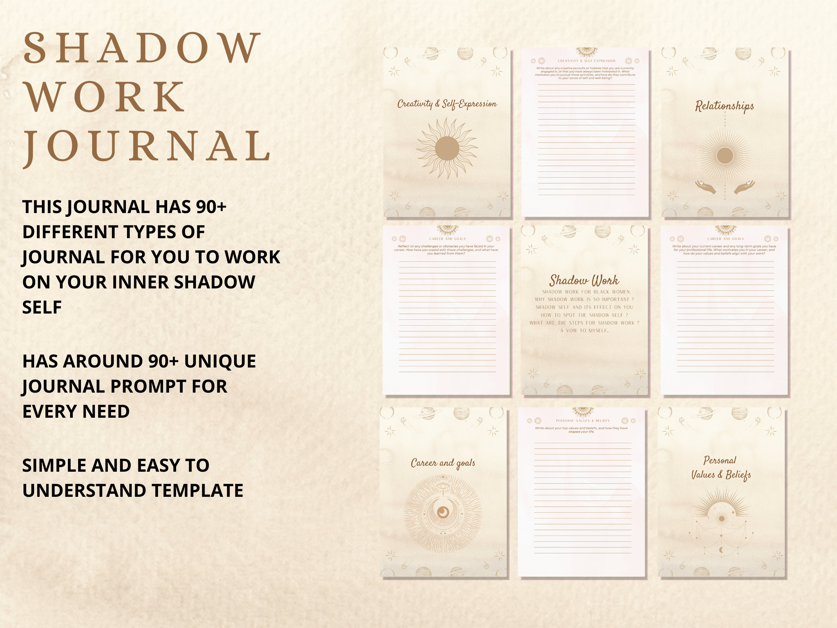 Shadow Work Journal Pages, Shadow Work Journal Prompts, Printable ...