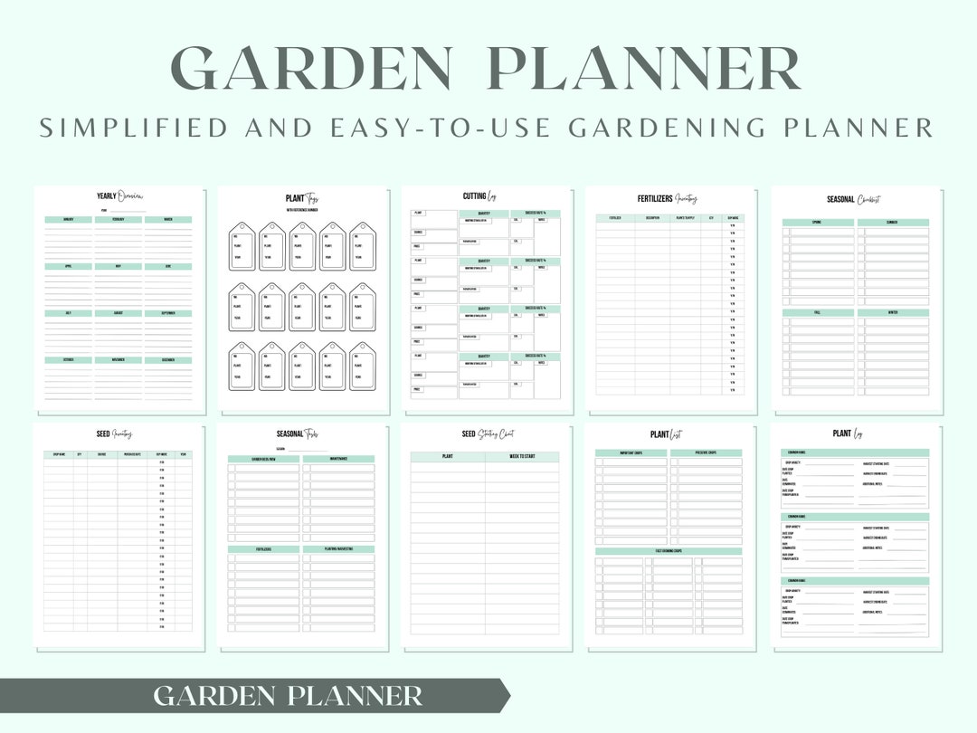 The Ultimate Gardening Planner BUNDLE, Gardening Planner Printable ...