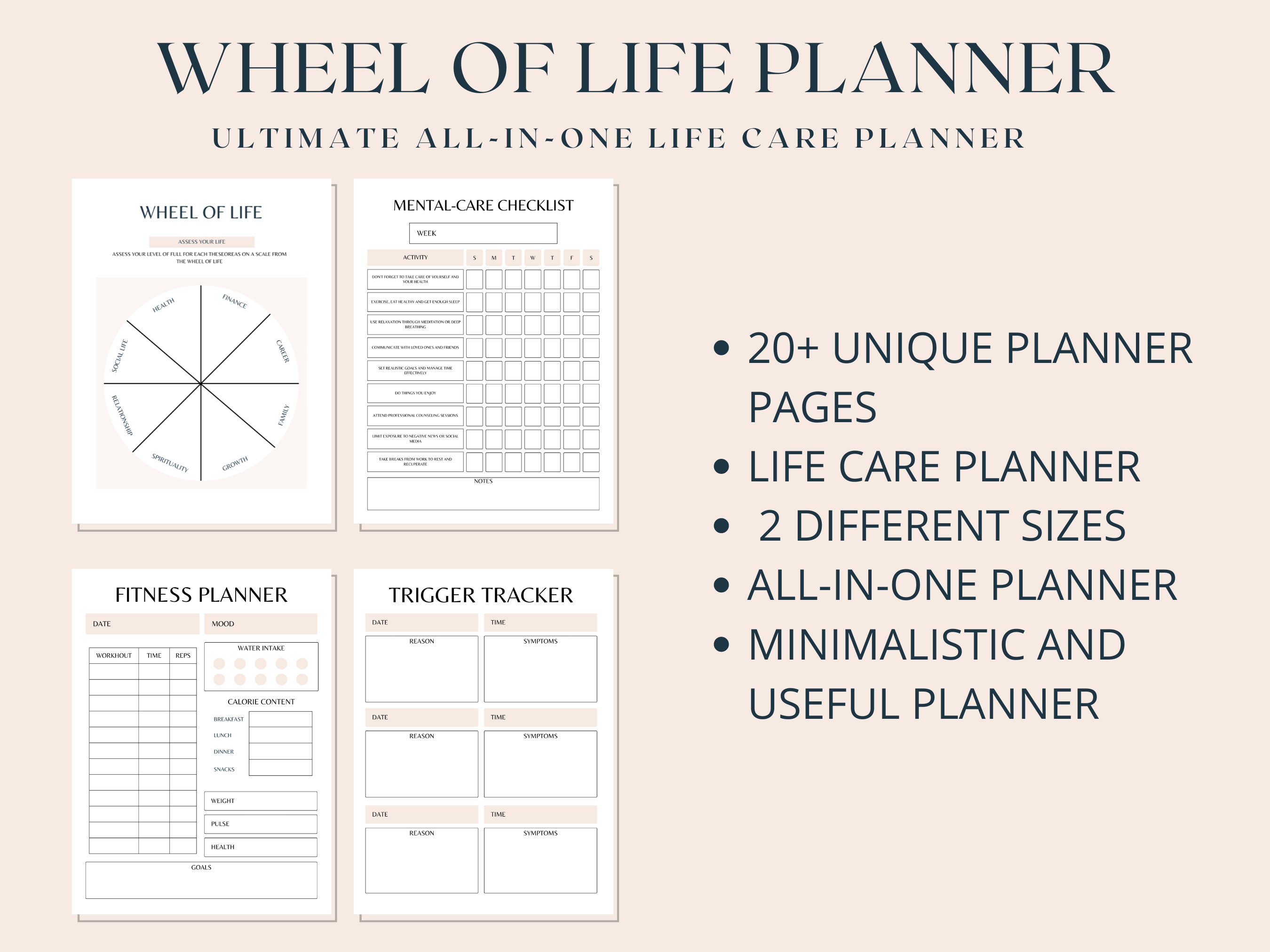Wheel of Life Planner Printable, Daily Wheel of Life, Life Balance ...