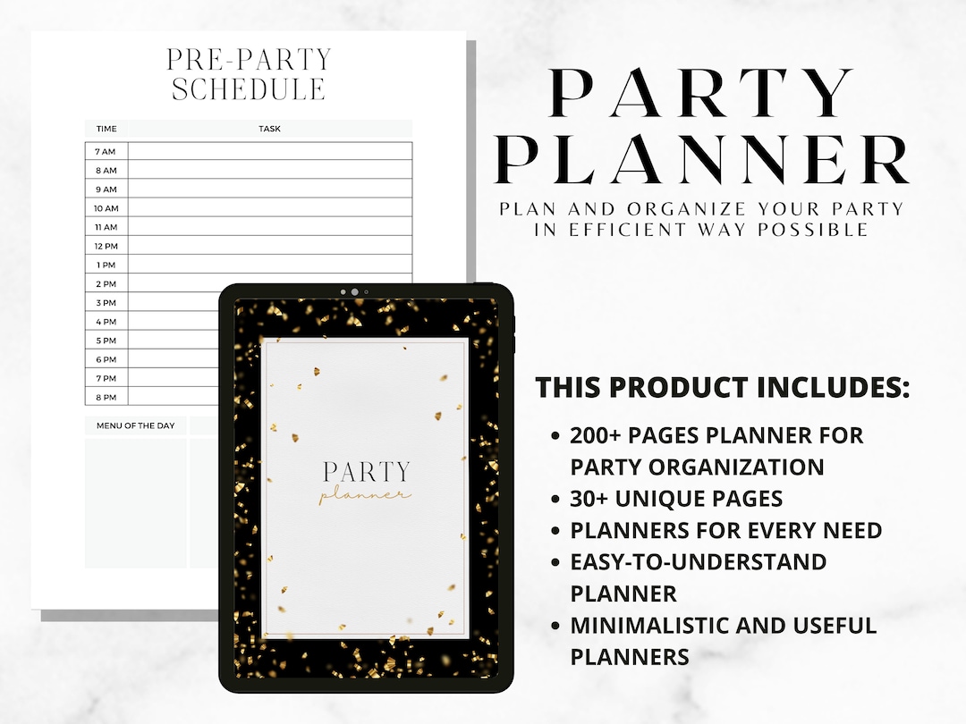 Party Planner Template, Party Event Planner, Birthday Party Planner ...