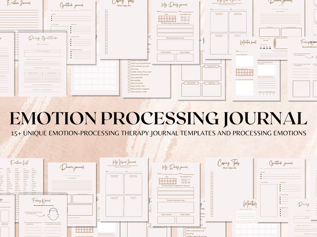 Emotion Processing Worksheets, Emotion List, Emotion Wheel, Emotion Chart, Processing Emotion ...