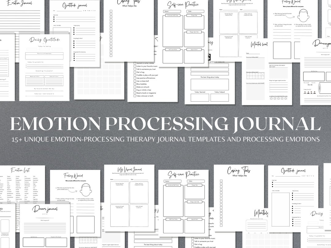 Emotion Processing Worksheets, Emotion List, Mental Health Printable ...