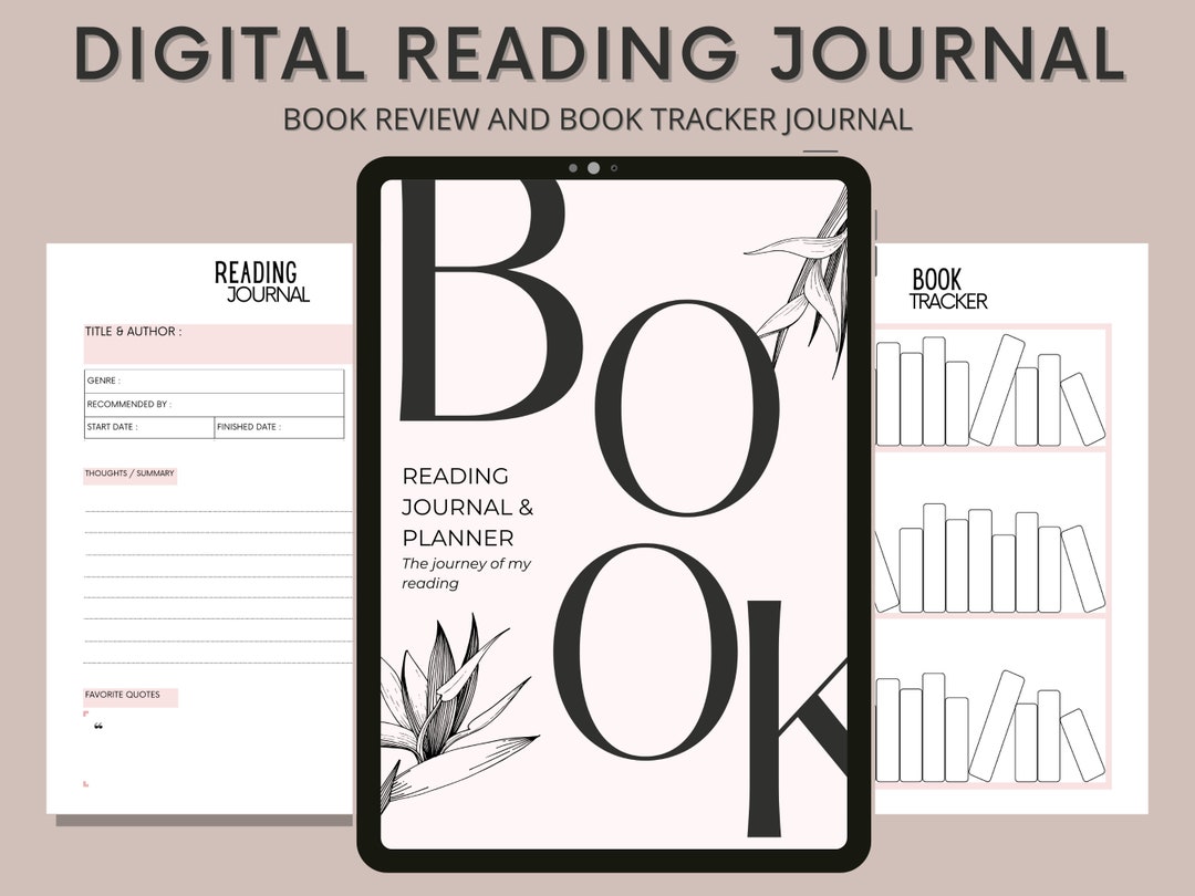 Digital Reading Journal, Digital Reading Planner, Reading Tracker ...