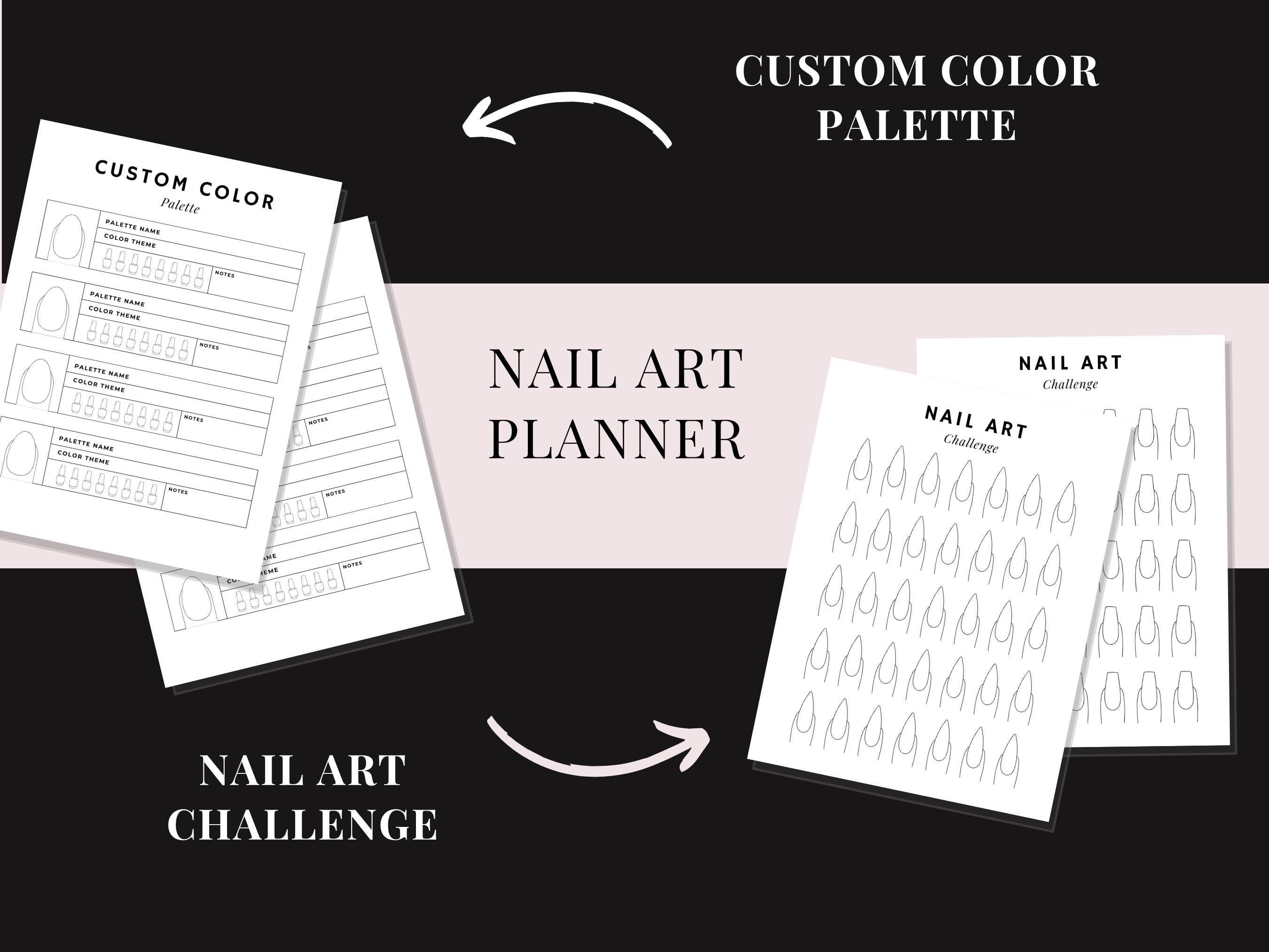 Nail Art Planner, Nail Care Planner, Nail Planner, Nail Art Idea, Nail ...