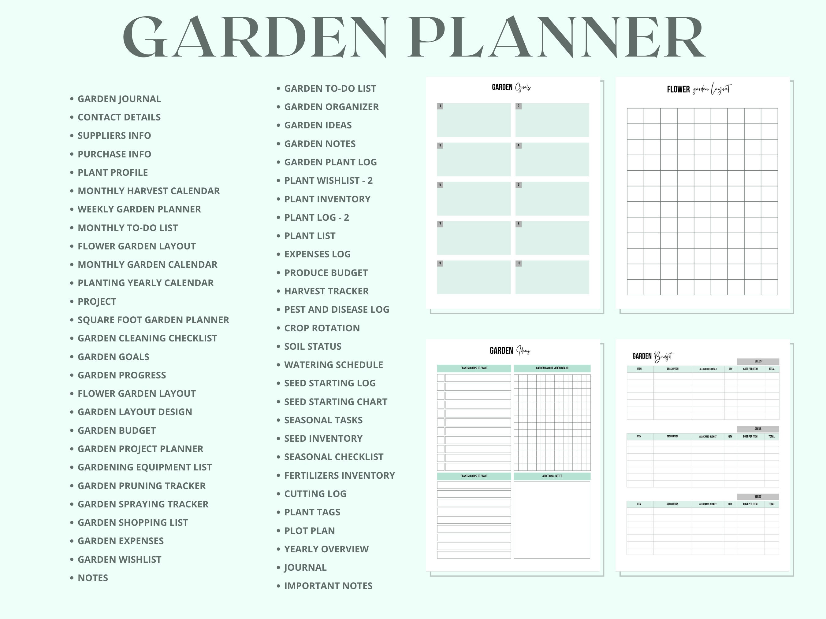 The Ultimate Gardening Planner BUNDLE, Gardening Planner Printable ...
