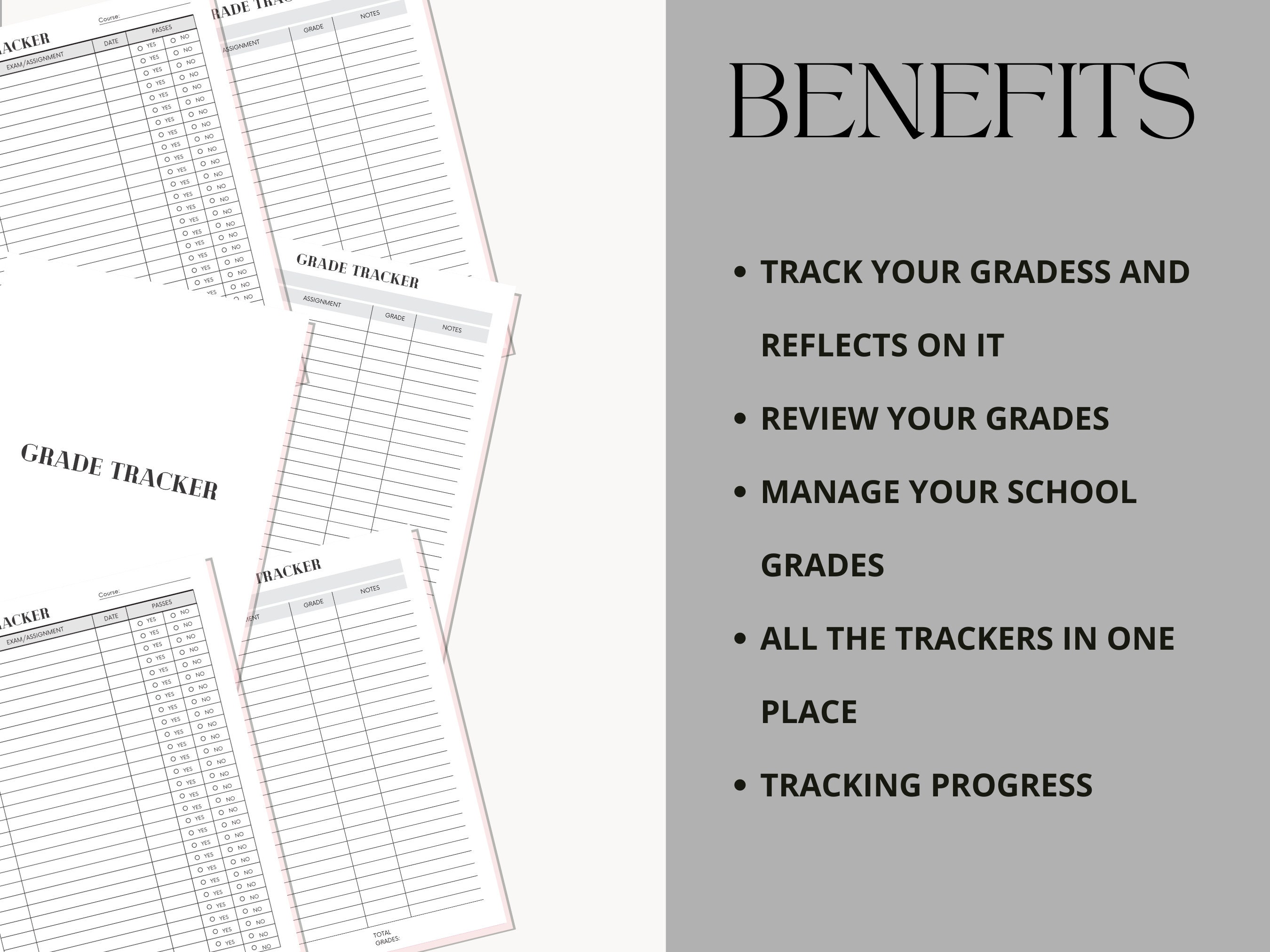 Digital Gradebook for Teachers, Digital Grade Tracker, Grade Tracker ...