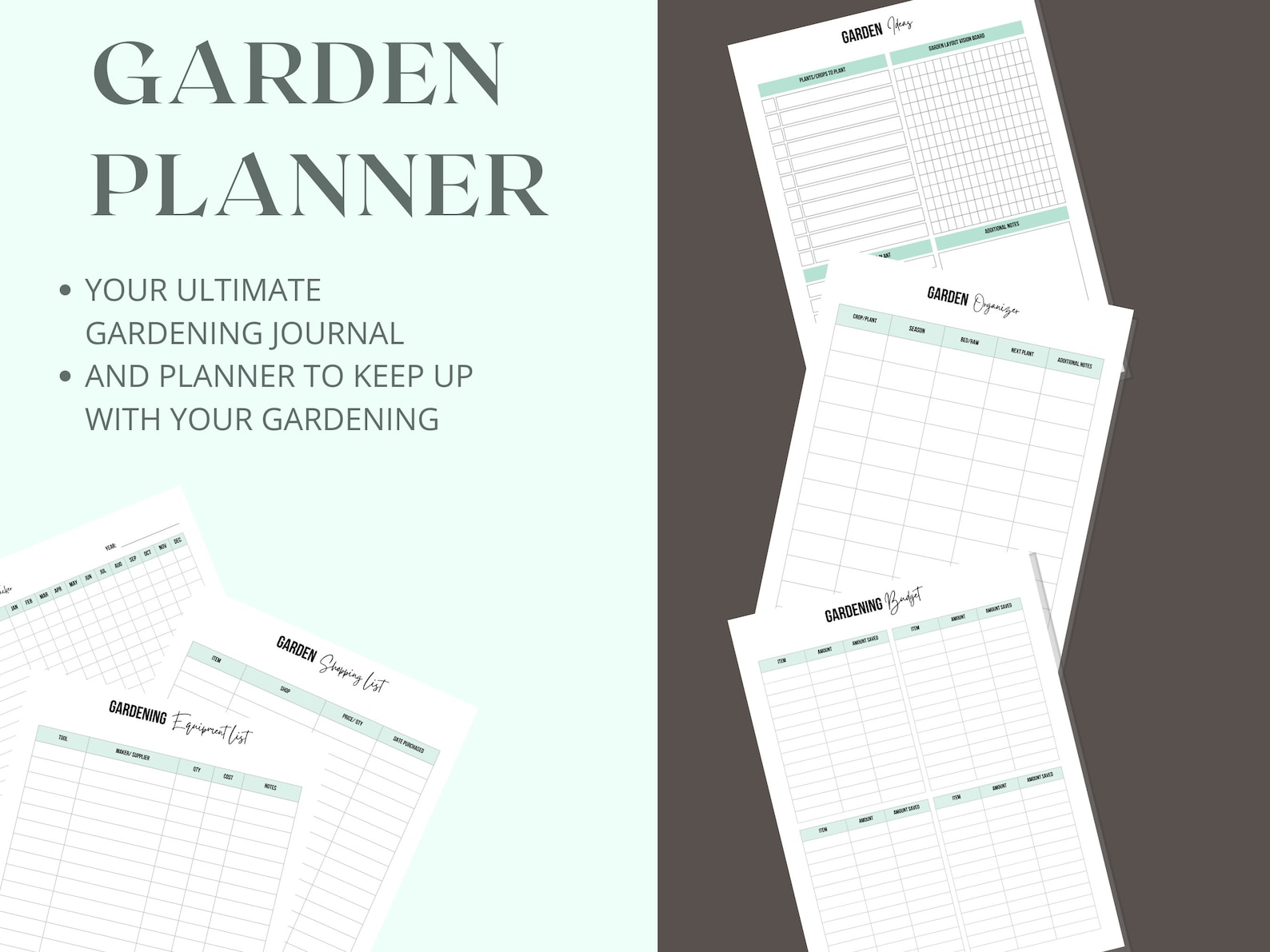 The Ultimate Gardening Planner BUNDLE, Gardening Planner Printable ...