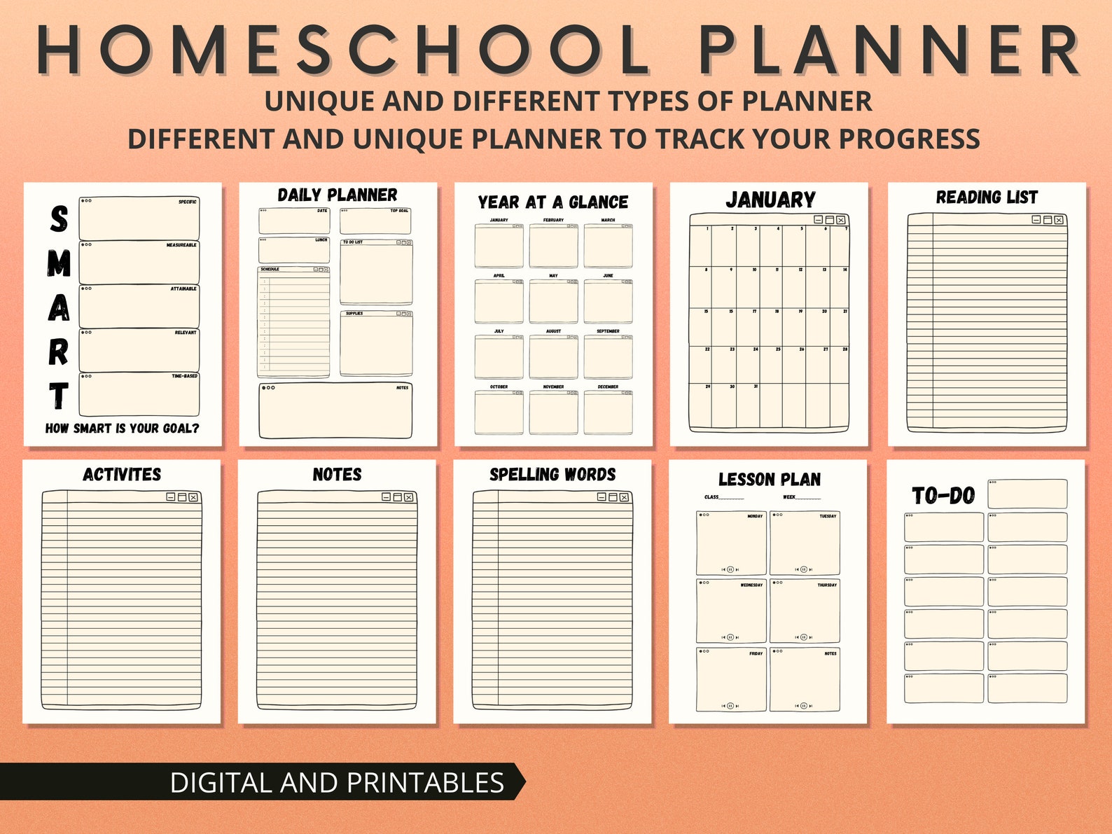 Digital Homeschool Planner, Printable Homeschool Planner, Best ...