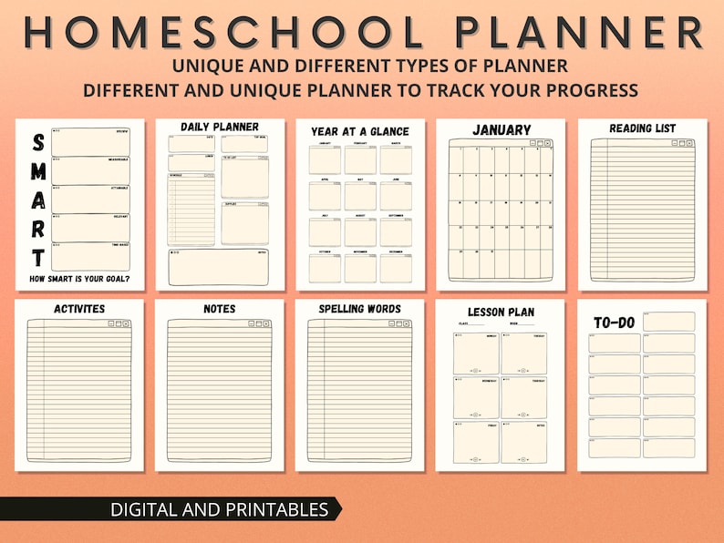 Digital Homeschool Planner, Printable Homeschool Planner, Best ...