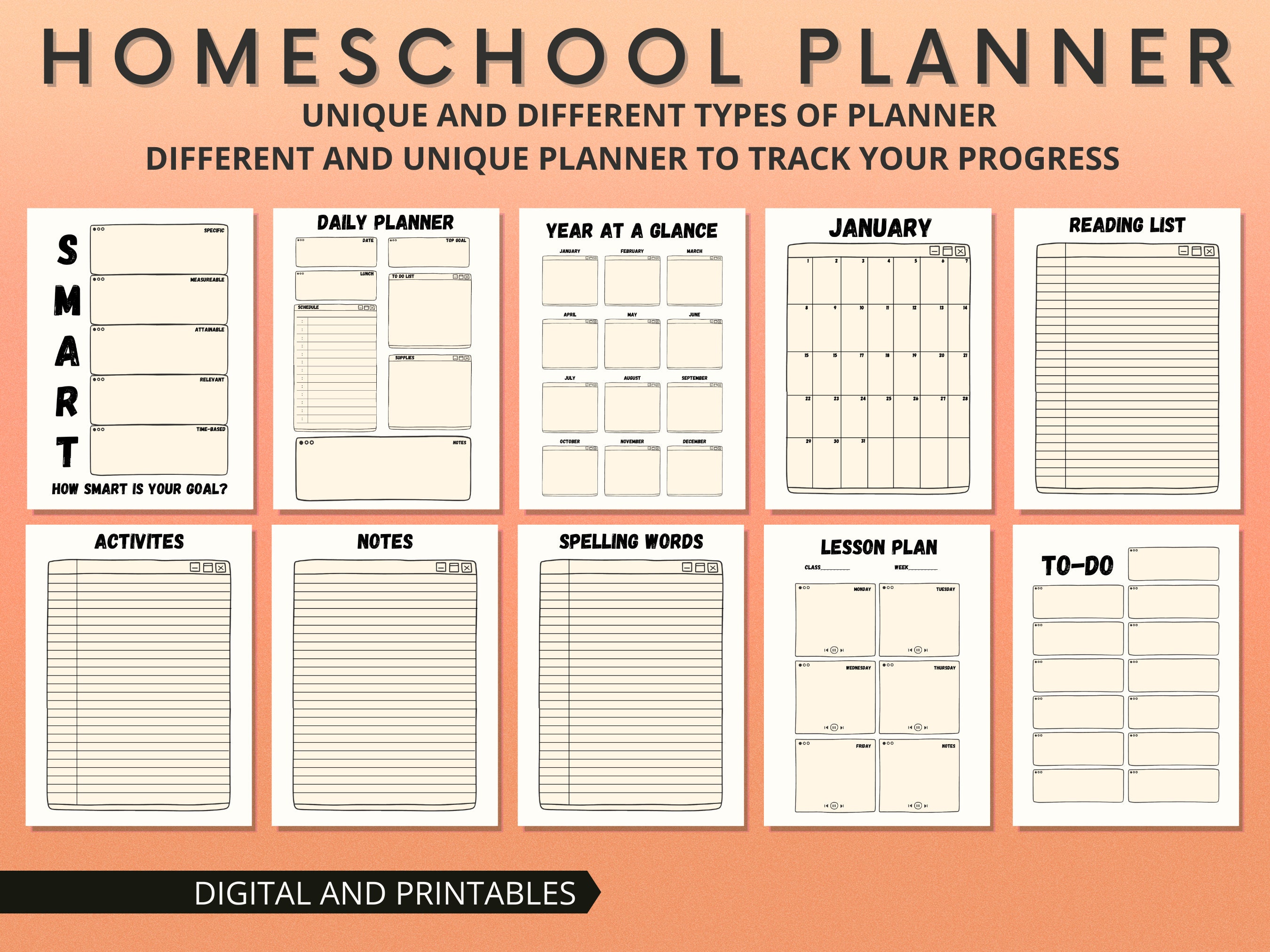 Digital Homeschool Planner, Printable Homeschool Planner, Best ...
