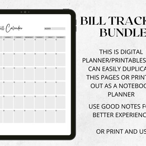 Bill Tracker BUNDLE | Bill Payment Tracker, Monthly Bill Tracker ...
