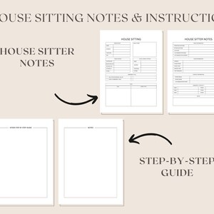 House Sitter Instruction, House Sitter Binder, House Sitter ...