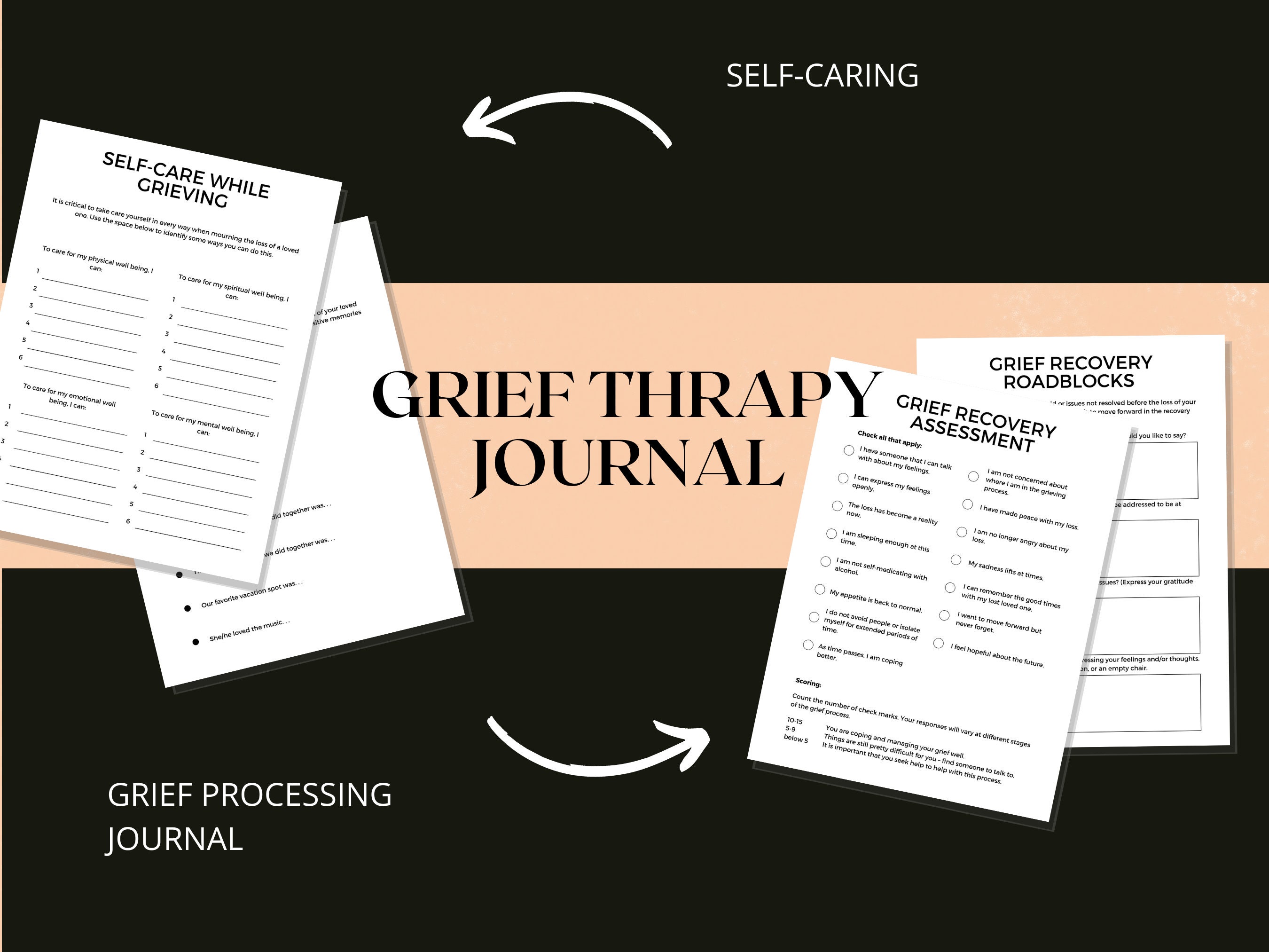Grief Therapy Planner, Grief Planner, Grief Journal, Grief Promptly ...