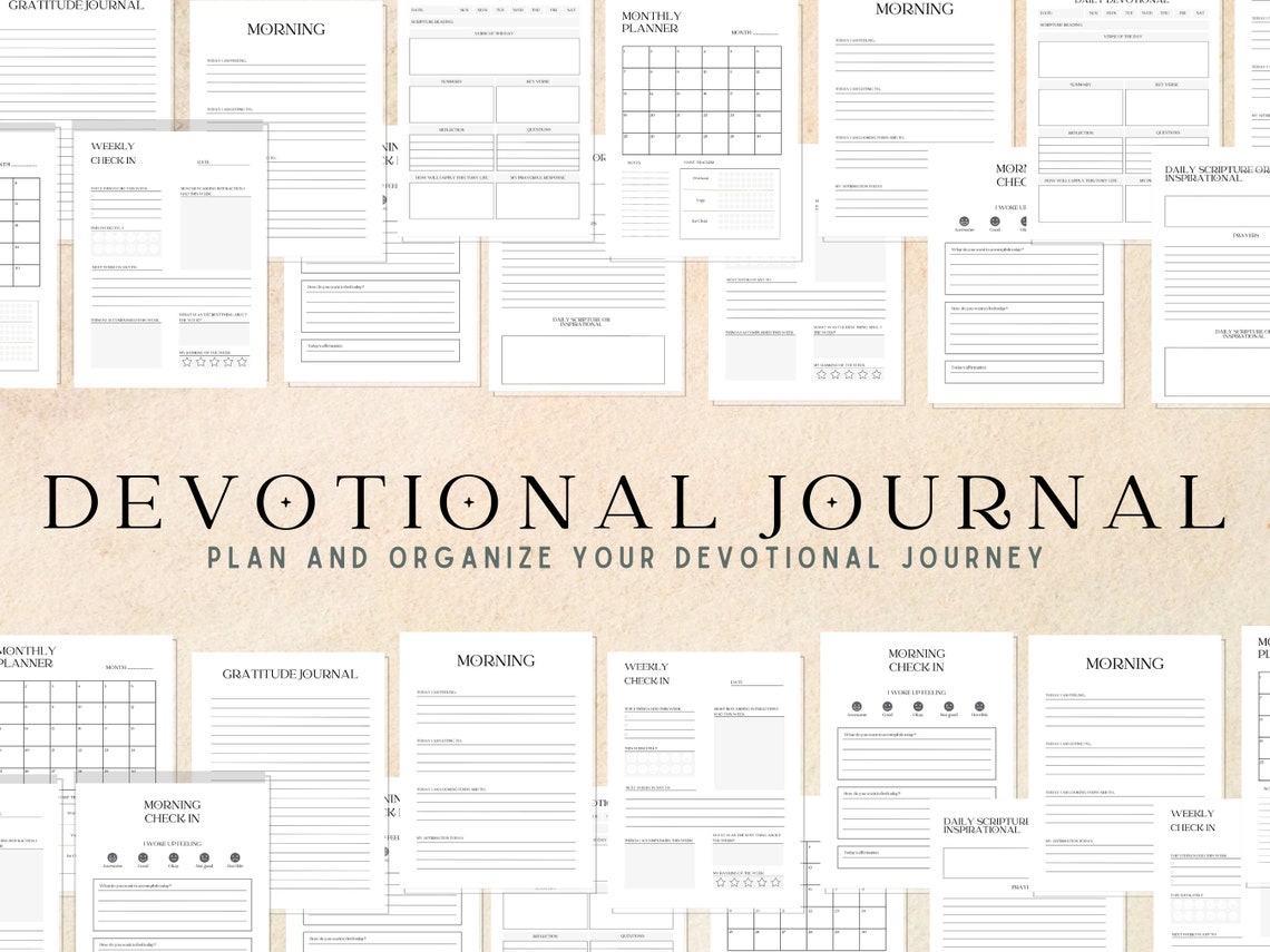 Bible Devotional Journal for Woman, Christian Women Devotional Journal ...