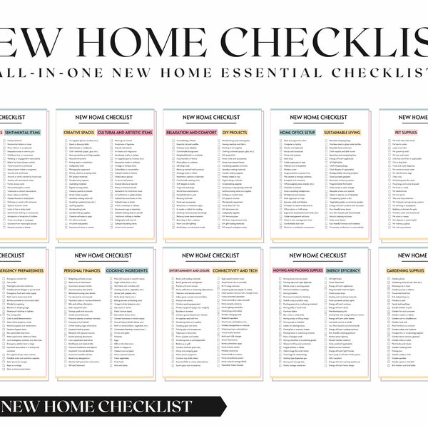 New Home Checklist - Etsy Australia