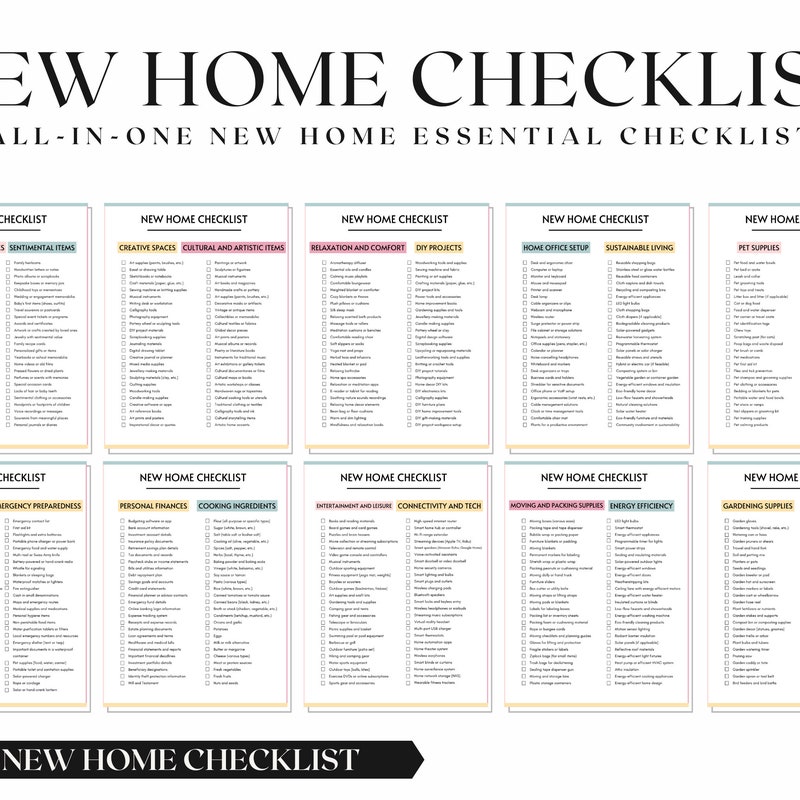 Decor Checklist - Etsy