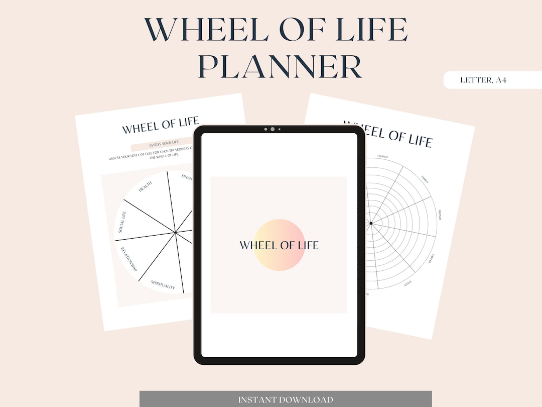 Wheel of Life Planner Printable, Daily Wheel of Life, Life Balance ...