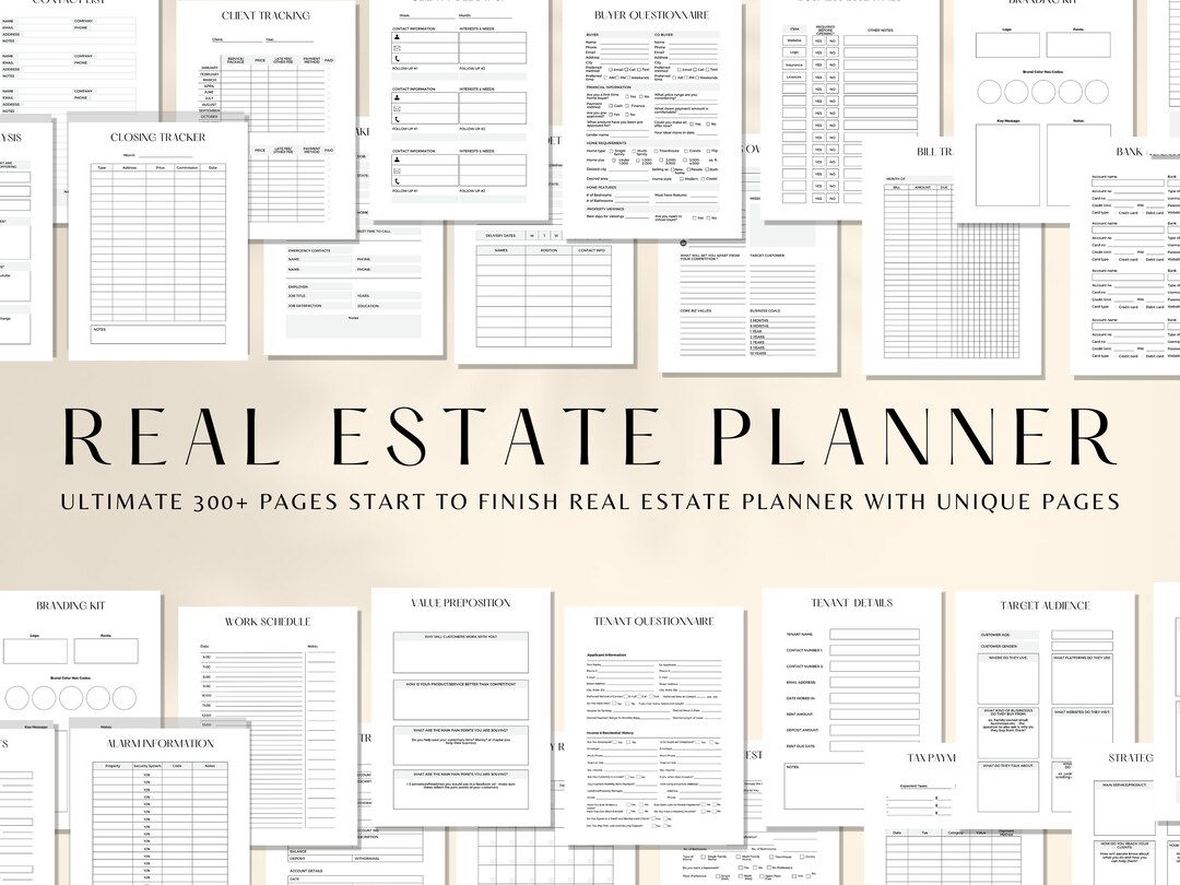 Real Estate Planner, Real Estate Business Planner, Real Estate Agent ...