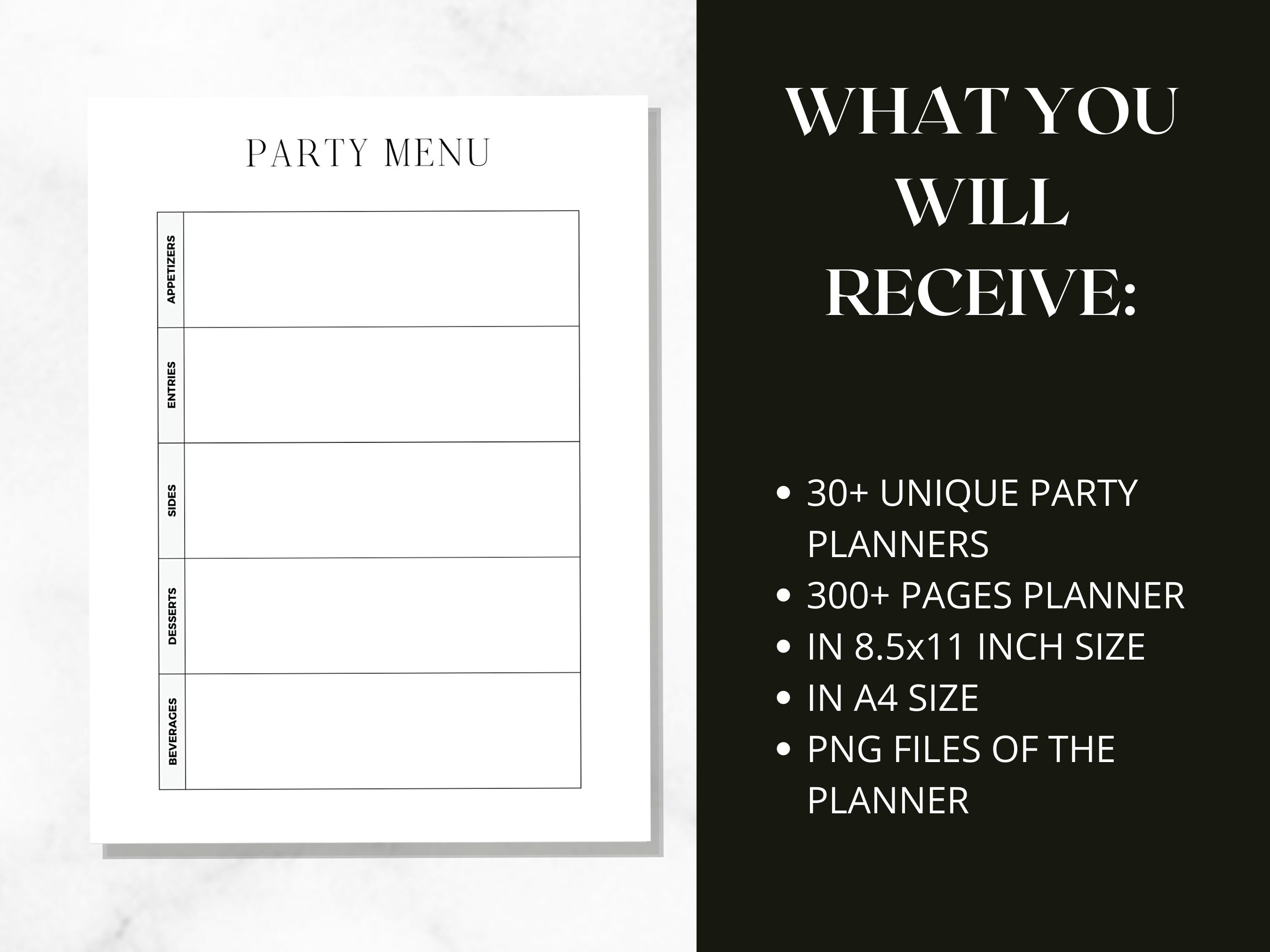 Party Planner, Party Planner Printable, Party Planner Checklist, Event ...