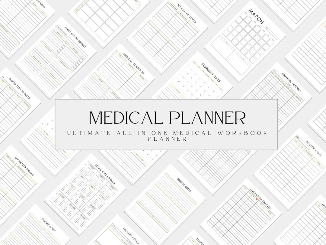 Medical Planner, Medical Organizer, Family Health Binder, Medical ...