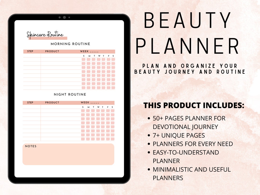 ULTIMATE Skincare Planner, Beauty Planner, Printable Skin Care Planner ...