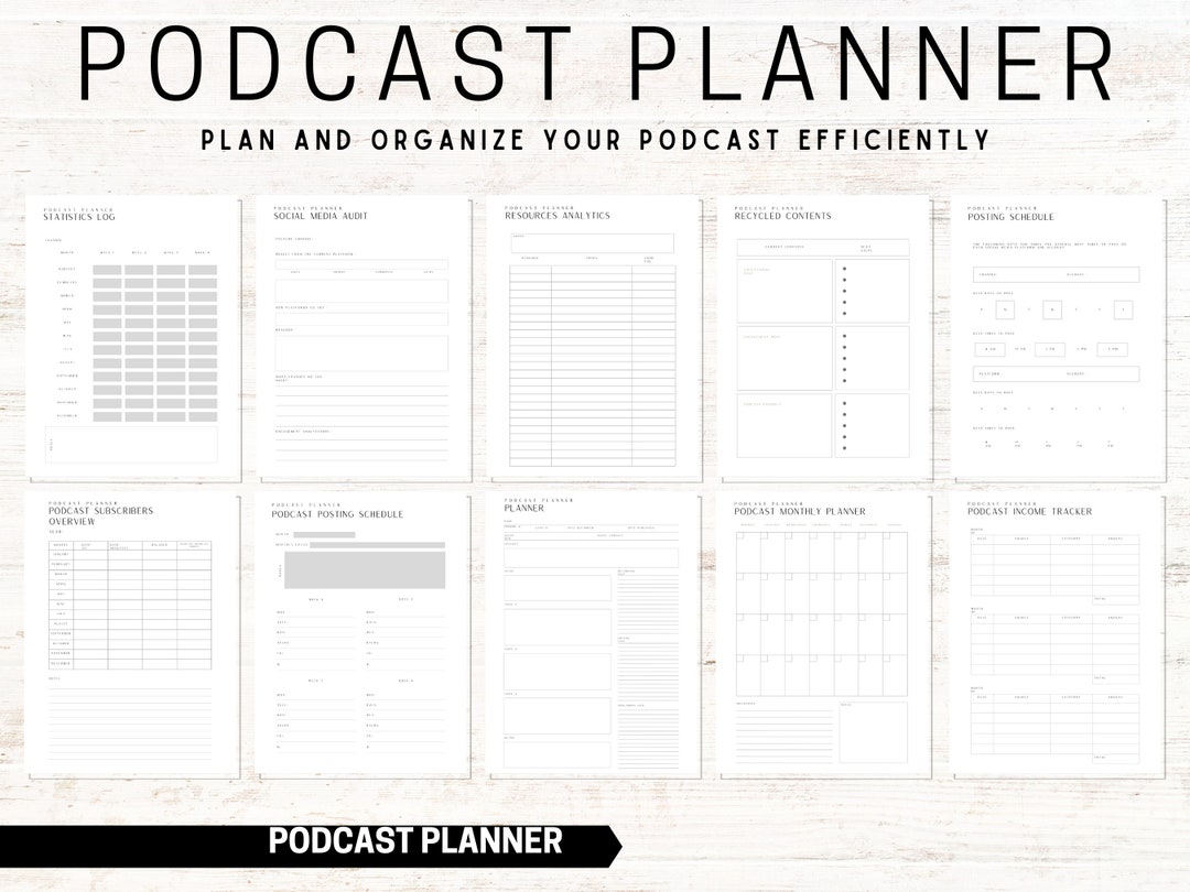 ULTIMATE Podcast Planner BUNDLE, Podcast Script, Podcast Checklist ...