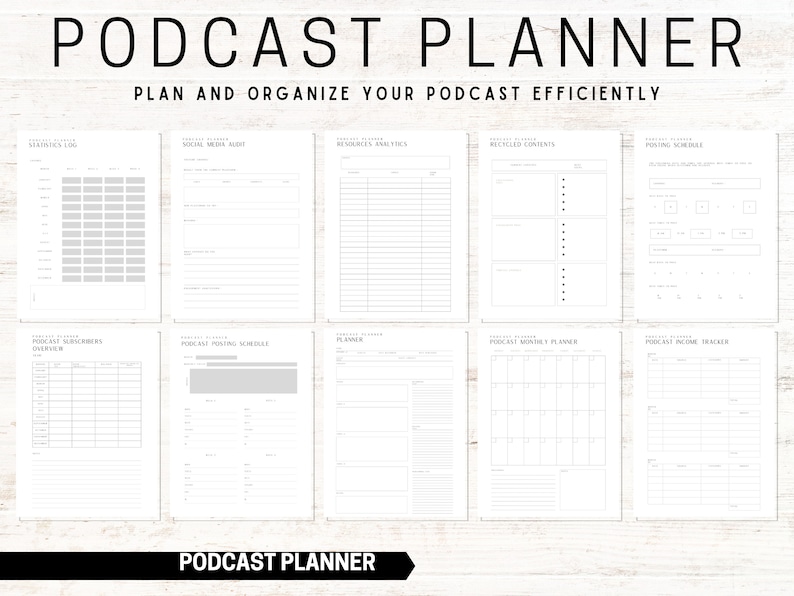 ULTIMATE Podcast Planner BUNDLE, Podcast Script, Podcast Checklist ...