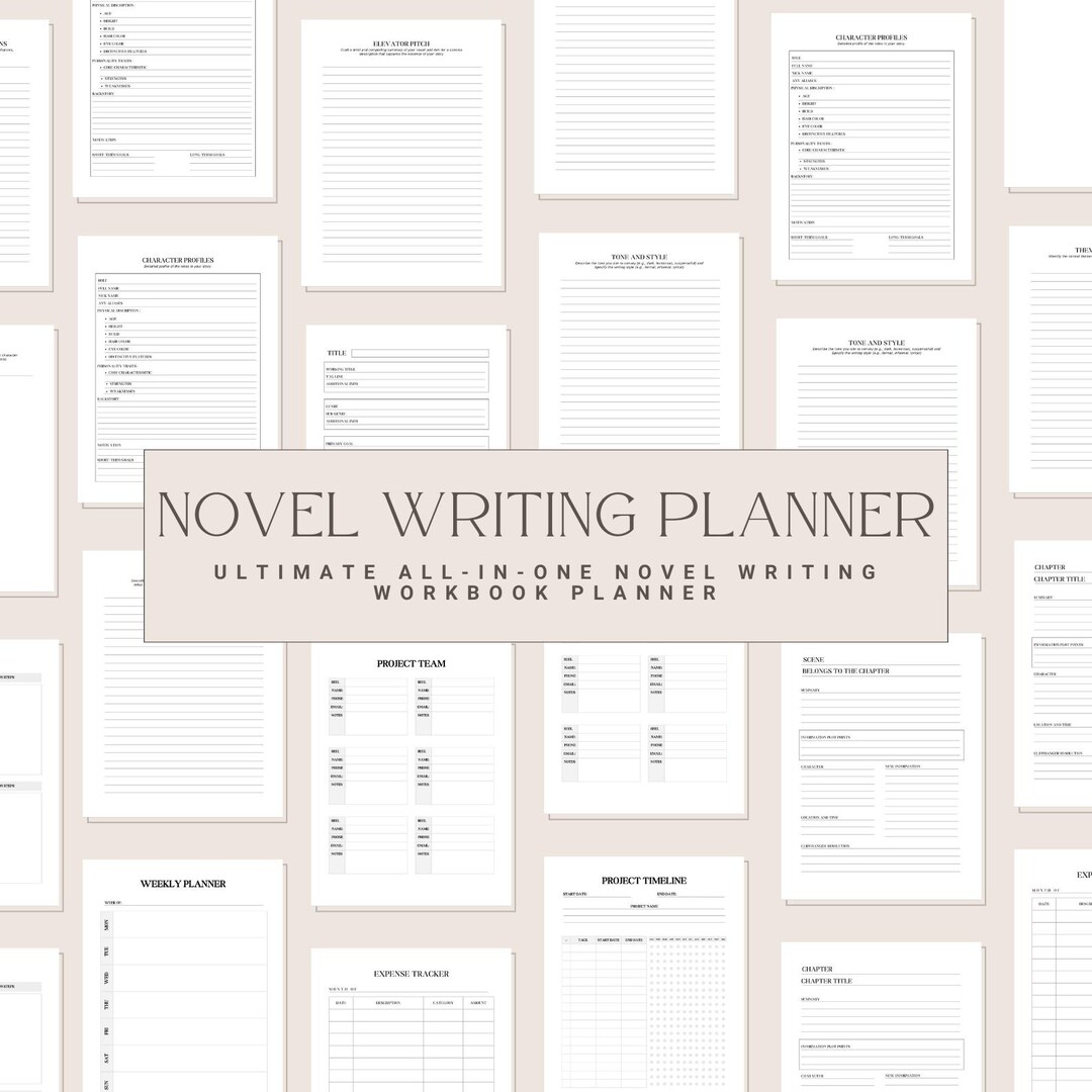 Novel Planner, Fiction Writing Planner, Writers Workbook, Book Series ...