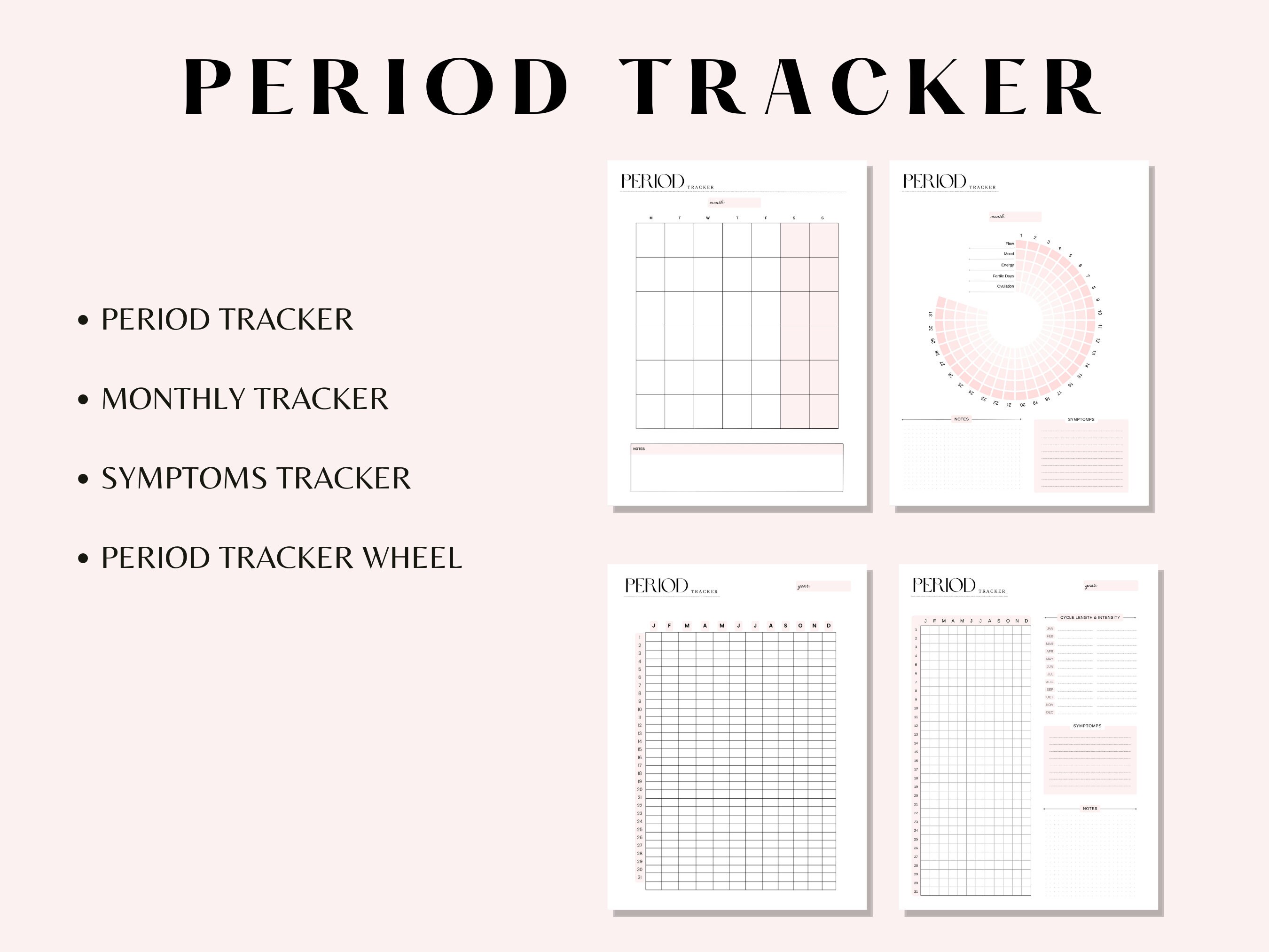 Period Tracker Printables, Ovulation Tracker, Fertility Planner, Period ...