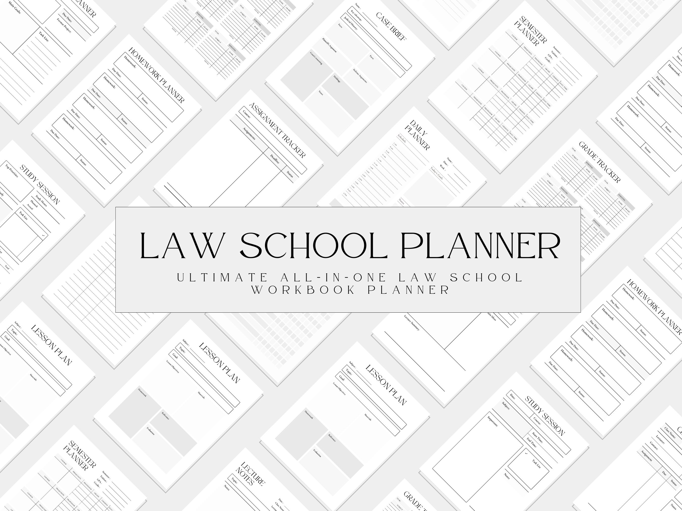 Law School Planner, Law Student Planner, Law School Notes, Law School ...