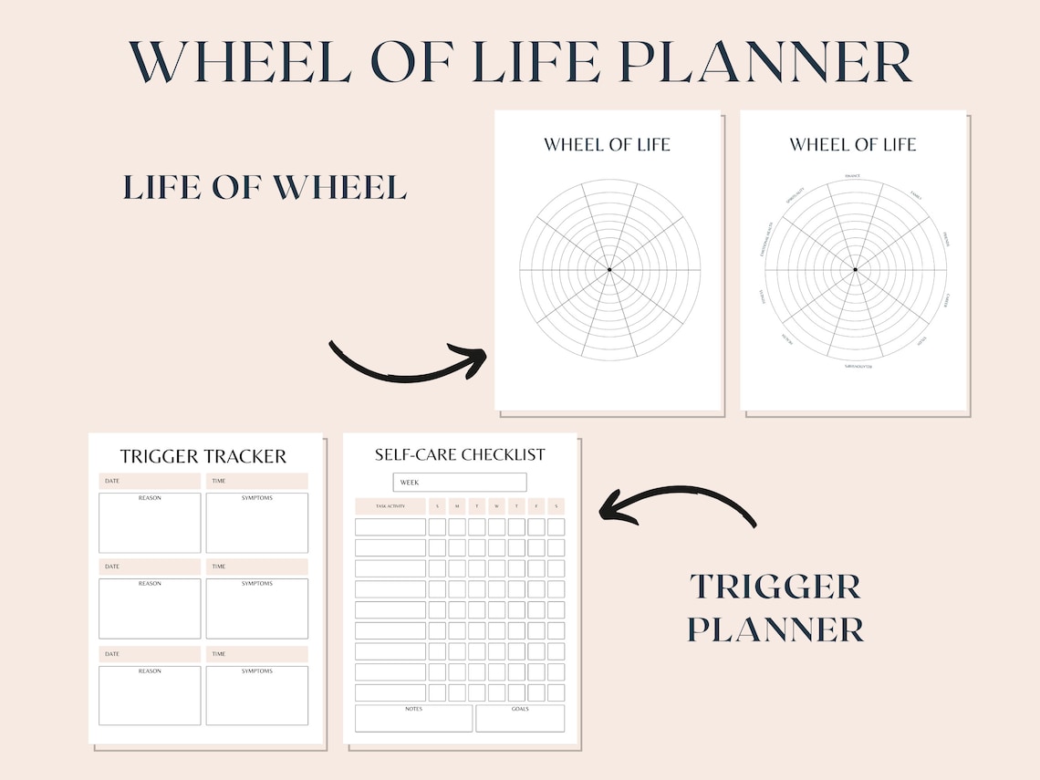 Wheel of Life Planner Printable, Daily Wheel of Life, Life Balance ...