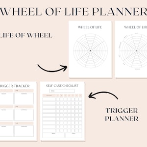 Wheel of Life Planner Printable, Daily Wheel of Life, Life Balance ...