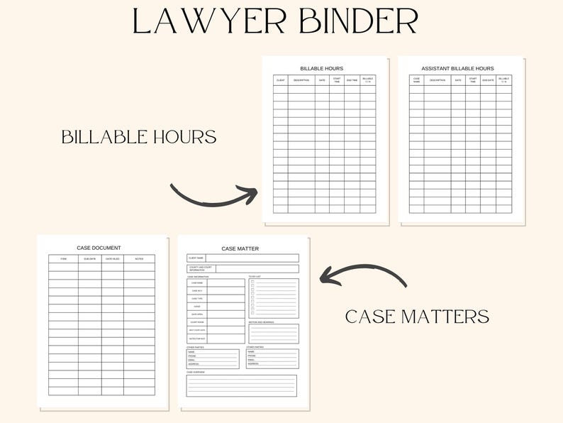 Lawyer Planner, Lawyer Organizer, Paralegal Case Tracker, Legal Tracker ...